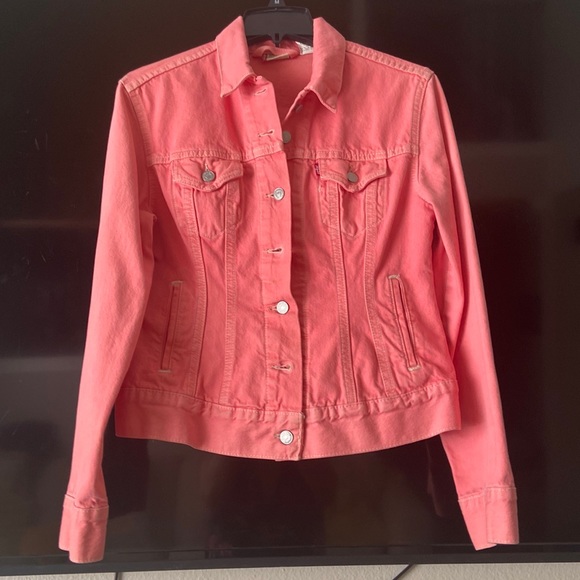 Levi's | Jackets & Coats | Vintage Coral Levis Sleek Jean Jacket | Poshmark